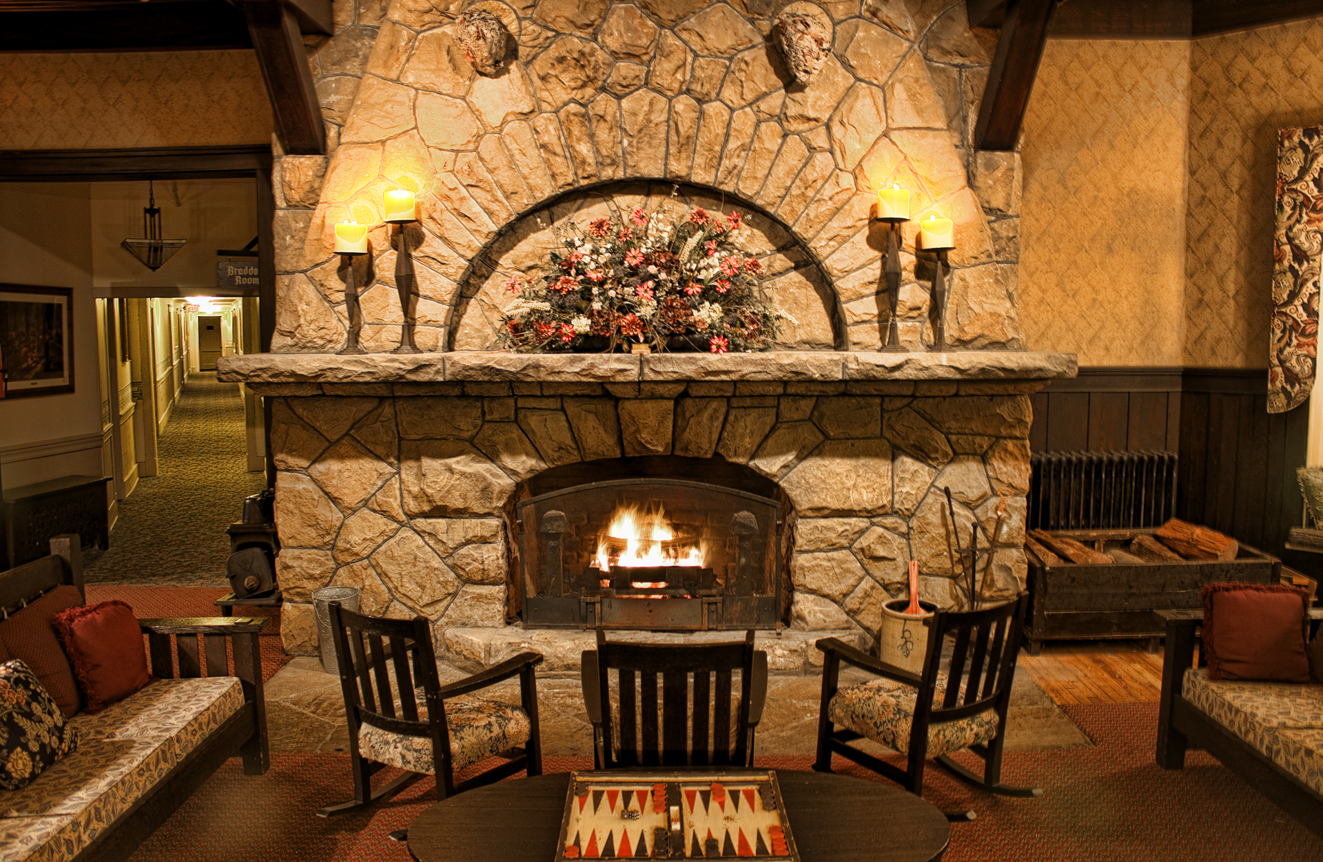 Original Fireplace from 1907 | The Historic Summit Inn Resort